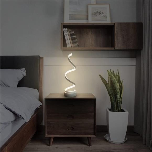 Accents | Spiral Led Table Lamp Curved Led Desk Lamp Contemporary ...